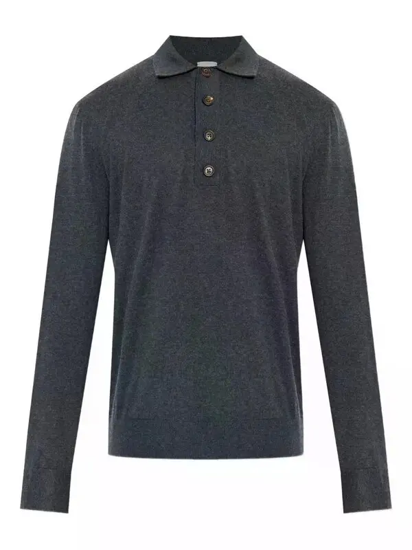 Eleventy Long-sleeve Polo Shirt