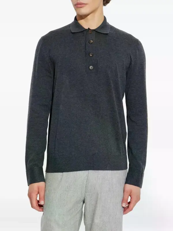 Eleventy Long-sleeve Polo Shirt