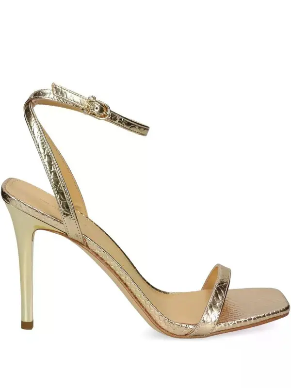 Michael Kors 100mm Liana Metallic Leather Strappy Sandals