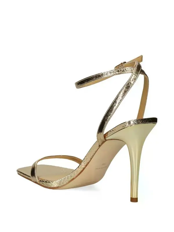 Michael Kors 100mm Liana Metallic Leather Strappy Sandals