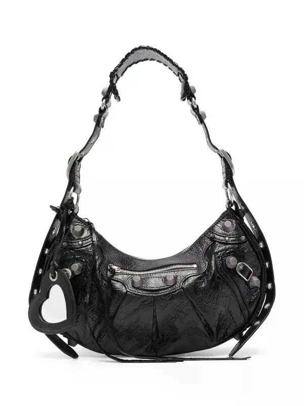 Balenciaga Le Cagole Leather Shoulder Bag - Black