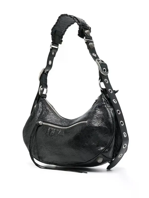 Balenciaga Le Cagole Leather Shoulder Bag - Black