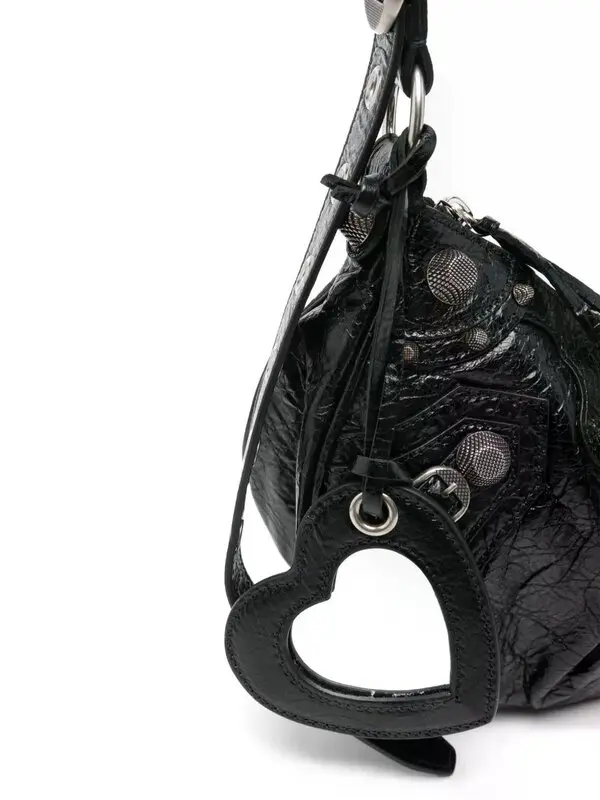 Balenciaga Le Cagole Leather Shoulder Bag - Black