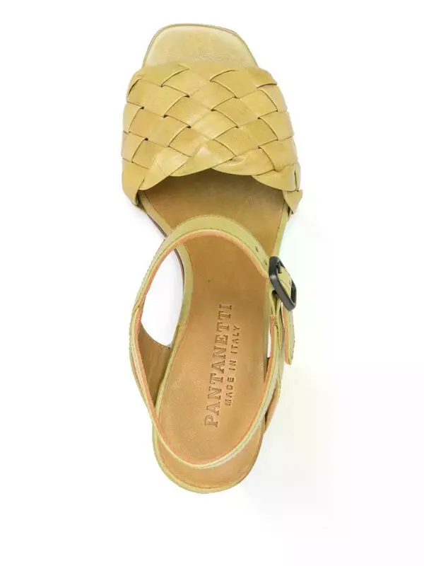 PANTANETTI 70mm Woven Sandals - Green