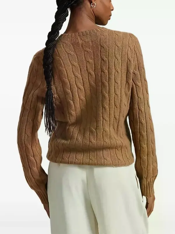 Polo Ralph Lauren Cable-knit Crewneck Sweater - Brown
