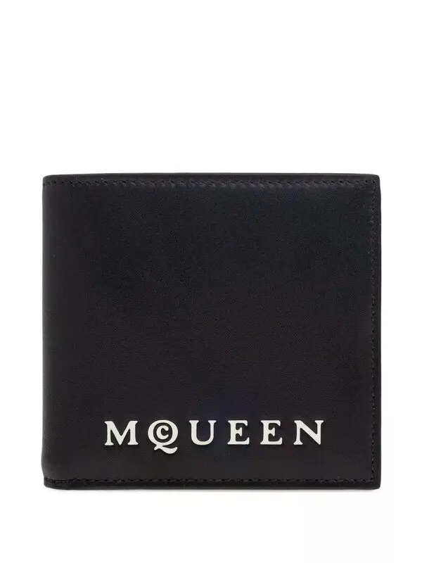 Alexander McQueen Logo-lettering Bi-fold Wallet - Black