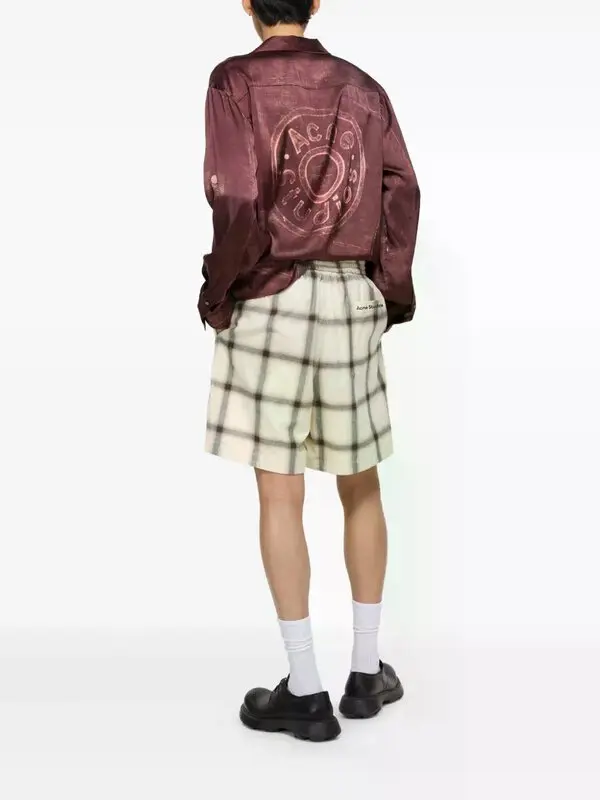 Acne Studios Plaid Drawstring-waist Shorts