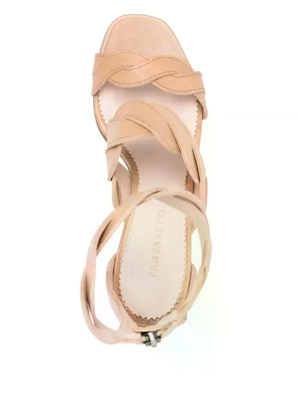PANTANETTI 80mm Suede Block Heel Sandals