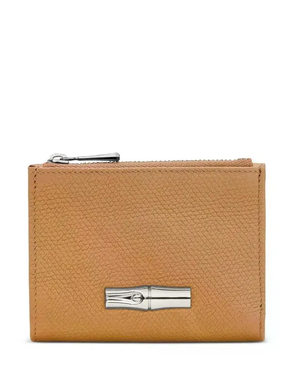 Longchamp Leather Wallet - Orange