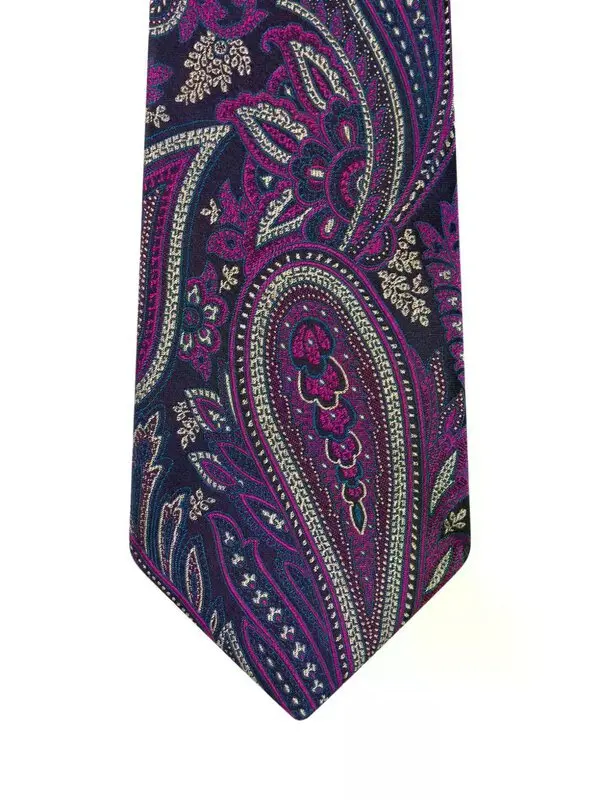 Etro Paisley-pattern Silk Neck Tie