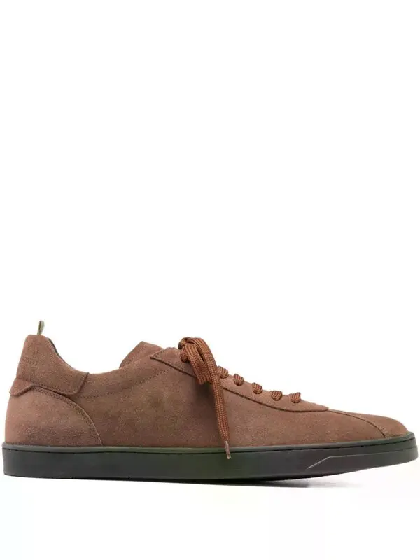 Officine Creative Suede Lace-up Low-top Sneakers - Brown