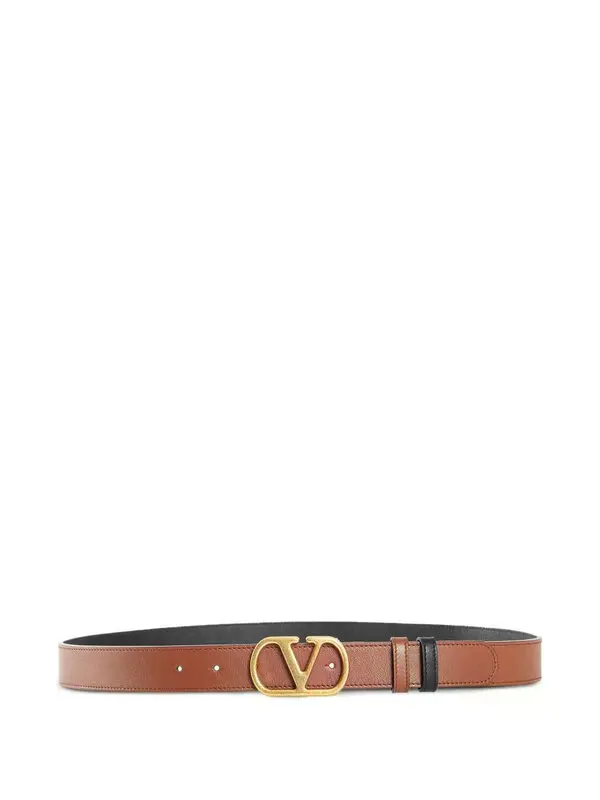 Valentino Garavani Vlogo Signature Reversible Belt - Brown