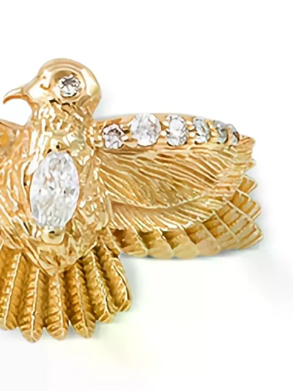 Jacquie Aiche 14ct Gold Thunderbird Diamond Ring