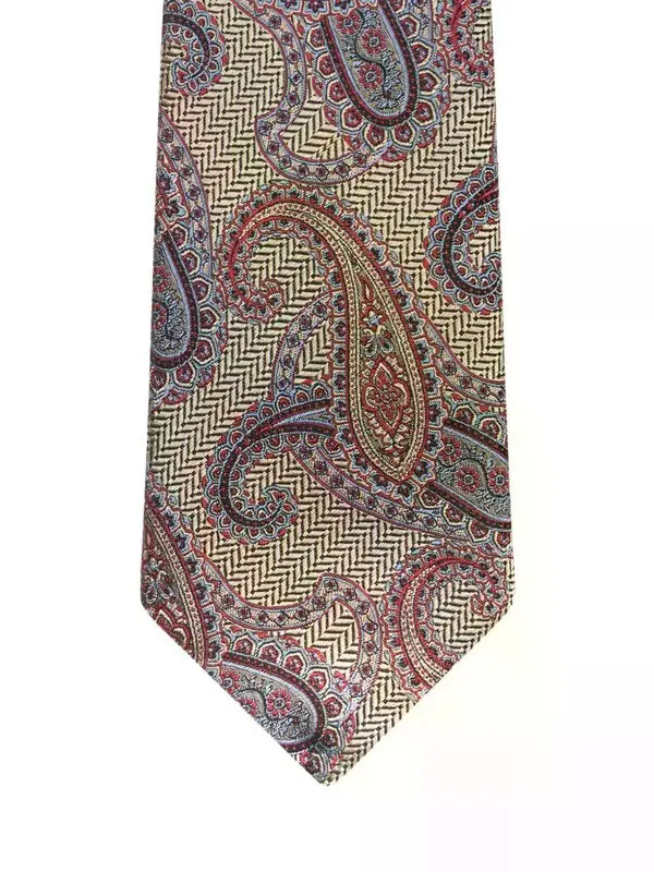 Etro Paisley Pattern Neck Tie - Neutrals