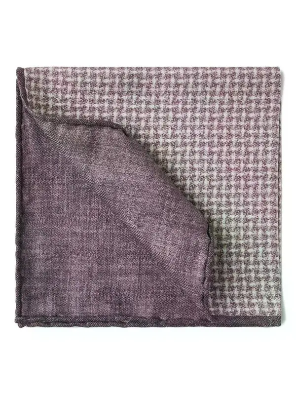 Brunello Cucinelli Houndstooth-pattern Pocket Square - Purple