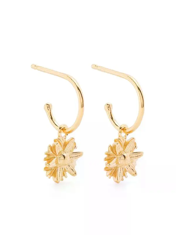 WOUTERS & HENDRIX Daisy Hoop Earrings - Gold
