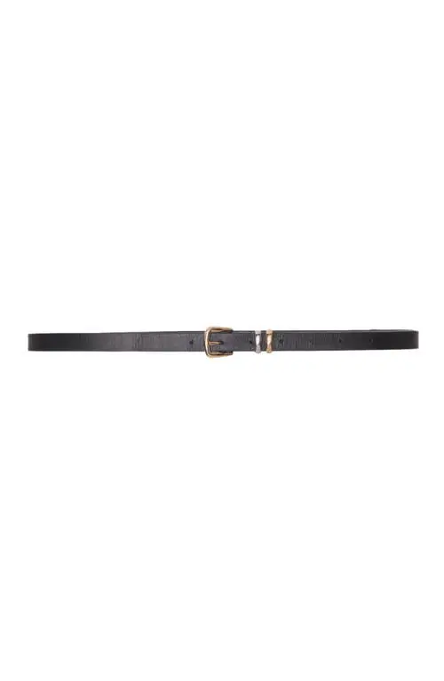 Maje Slim Belt With Square Buckle - Black