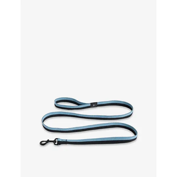HAY Striped Woven Dog Leash - Blue And Black