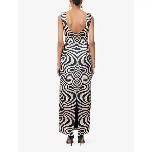 blue dress for baby girl Black Striped Maxi Dress – BLANK