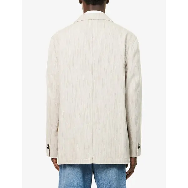 Bottega Veneta Textured Single-breasted Woven Jacket