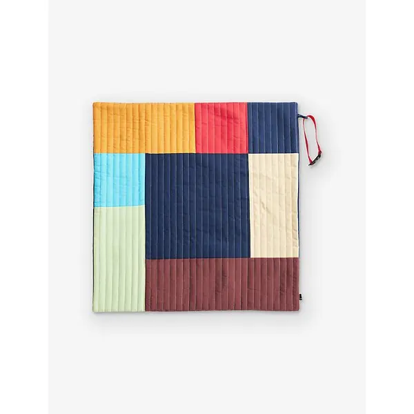 HAY Colour-block Quilted Woven Dog Travel Blanket 80cm X 80cm - Multi Colour Quilted