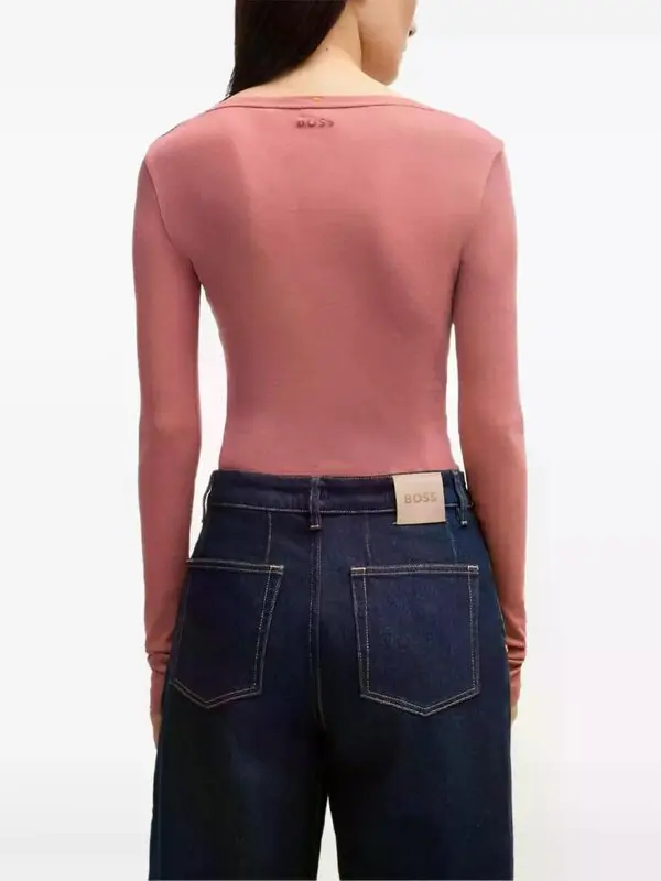BOSS Scoop-neck Long-sleeve Top