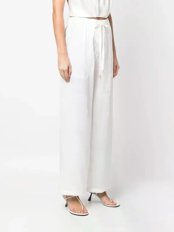 Cult Gaia Drawstring Waist Straight-leg Trousers