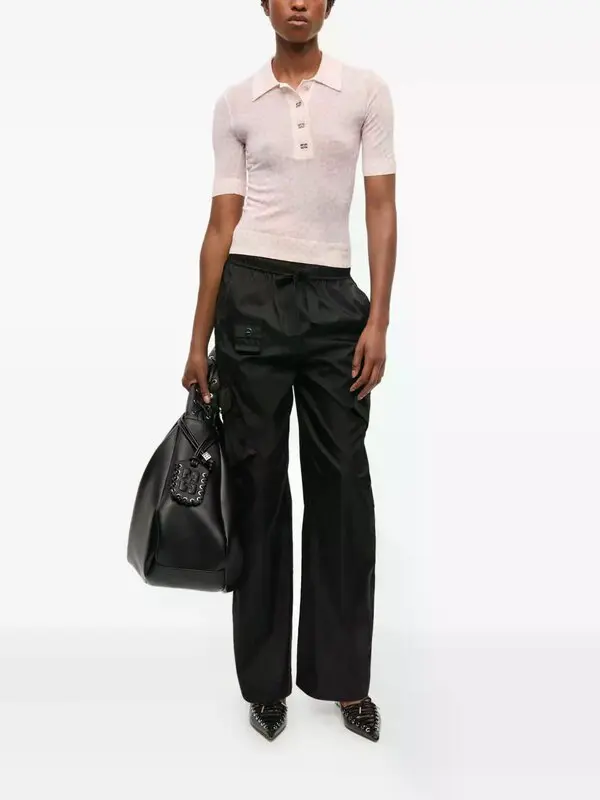 GANNI Patterned-jacquard Top