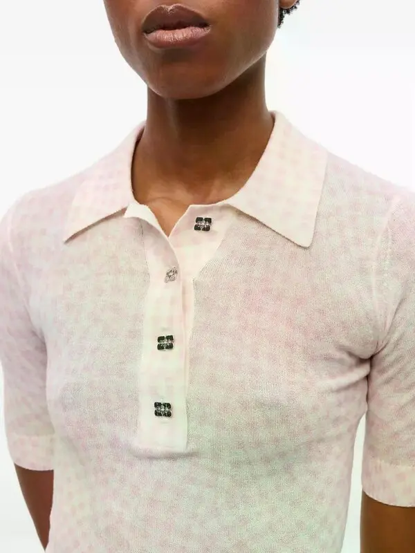 GANNI Patterned-jacquard Top