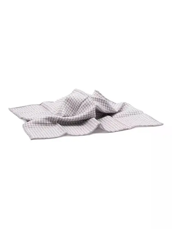 Brunello Cucinelli Patterned Silk Scarf - Grey