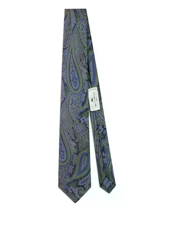 Etro Paisley-pattern Standard Neck Tie - Blue