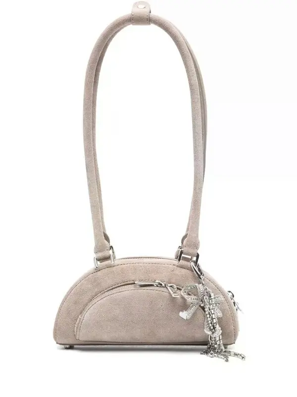 SELF-PORTRAIT Suede Mini Bag - Grey