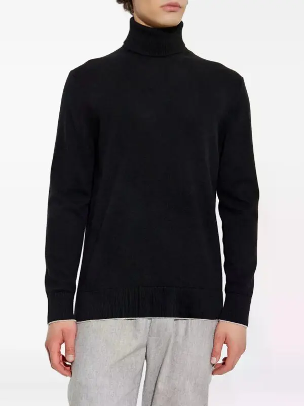 Eleventy Roll-neck Jumper - Black