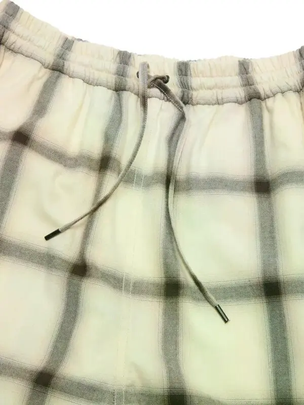 Acne Studios Plaid Drawstring-waist Shorts