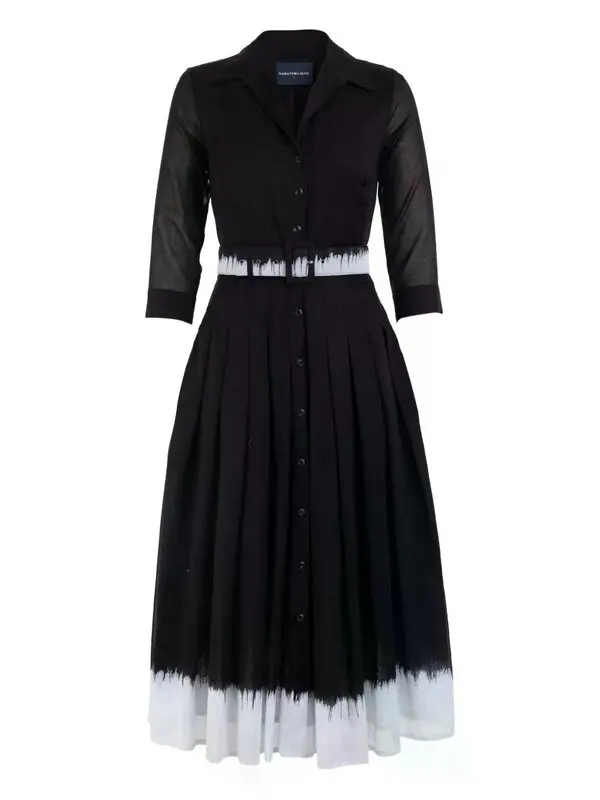 Samantha Sung Audrey Pleated Button-up Dress