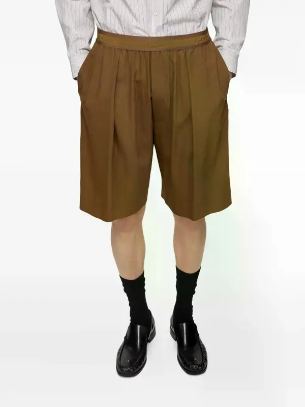 Acne Studios Pleated Wide-leg Shorts