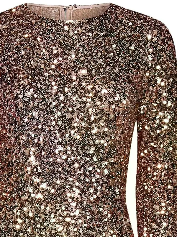 Dolce & Gabbana Sequined Bodycon Midi Dress - Pink