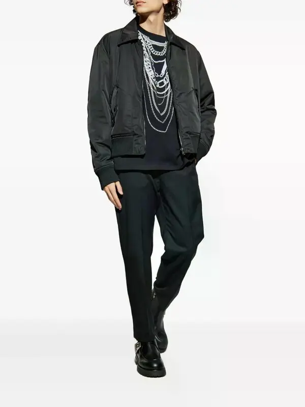 Balmain Chain-print T-shirt - Blue
