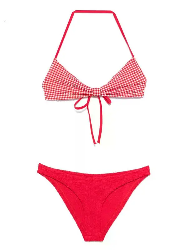 Hunza G Kacey Gingham Bikini - Red