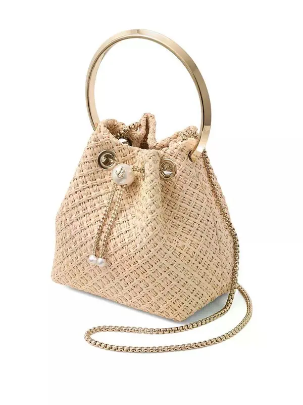 JIMMY CHOO Bon Bon Interwoven Bucket Bag