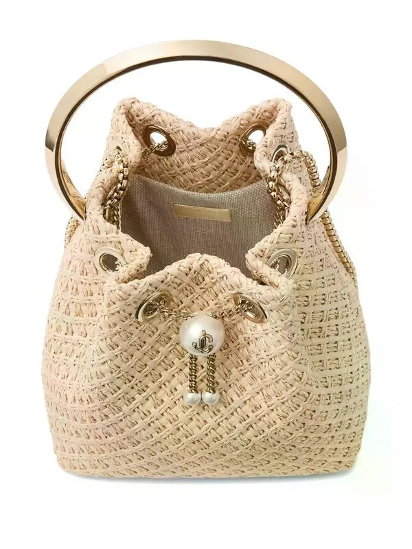JIMMY CHOO Bon Bon Interwoven Bucket Bag
