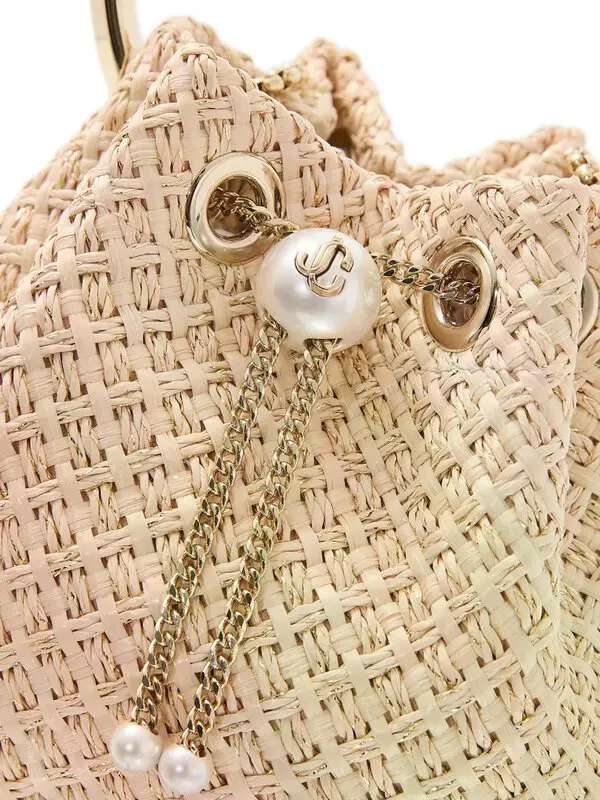 JIMMY CHOO Bon Bon Interwoven Bucket Bag