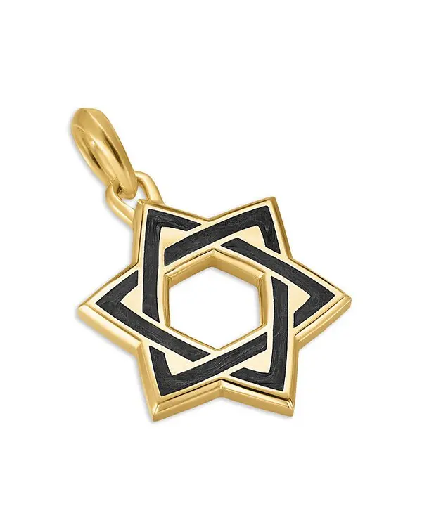David Yurman Star Of David Amulet - Black/gold