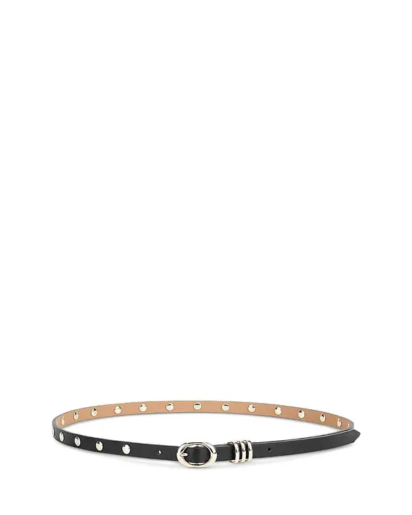 Ettika Classic Studded Leather Belt - Black