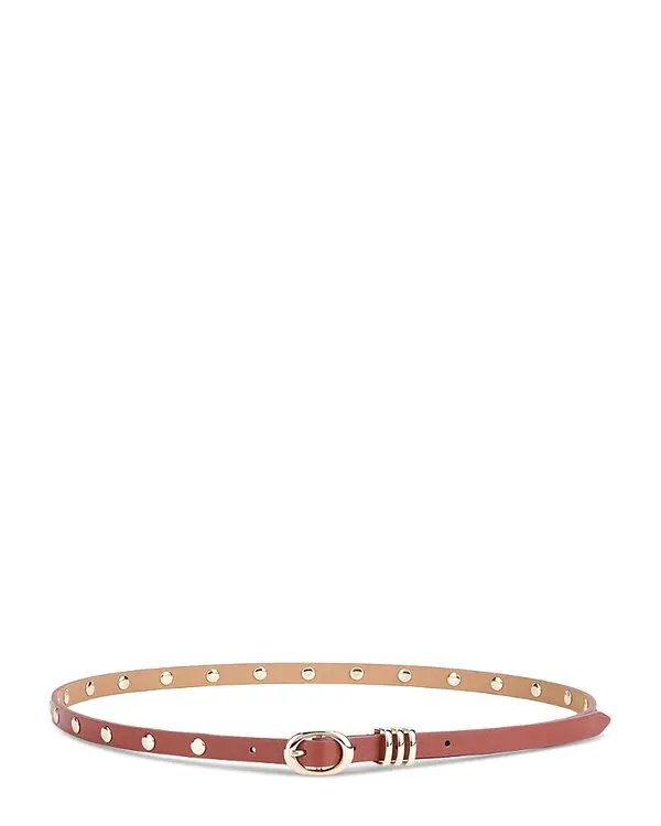 Ettika Classic Studded Leather Belt - Cognac
