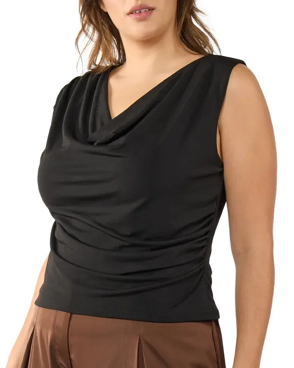 ESTELLE Dune Asymmetric Sleeveless Top
