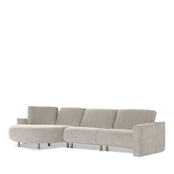 GIUSEPPE NICOLETTI 3 Piece Power Reclining Otranto Sectional - Capriccio - Tortora