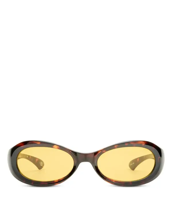 Le Specs Nightcrawler Oval Sunglasses 55mm - Tortoise