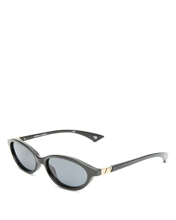 Le Specs Duskfall Oval Sunglasses - Black