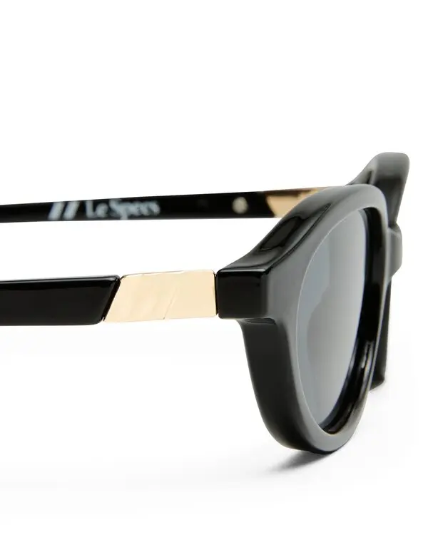 Le Specs Duskfall Oval Sunglasses - Black